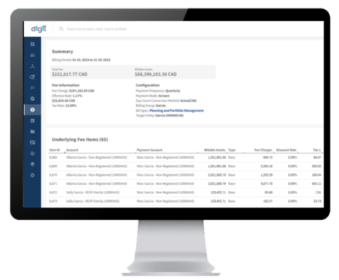 Wealth Management Billing Solution | d1g1t